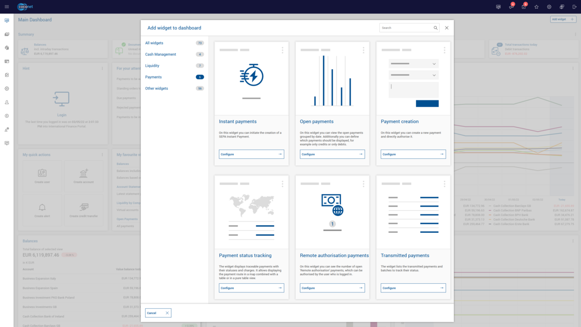 Flexible dashboards your corporate clients will love - CoCoNet AG